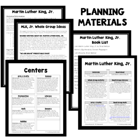 Martin Luther King Jr Activity Pack - Preschool Teacher 101