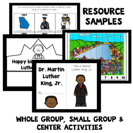 Martin Luther King Jr Activity Pack - Preschool Teacher 101