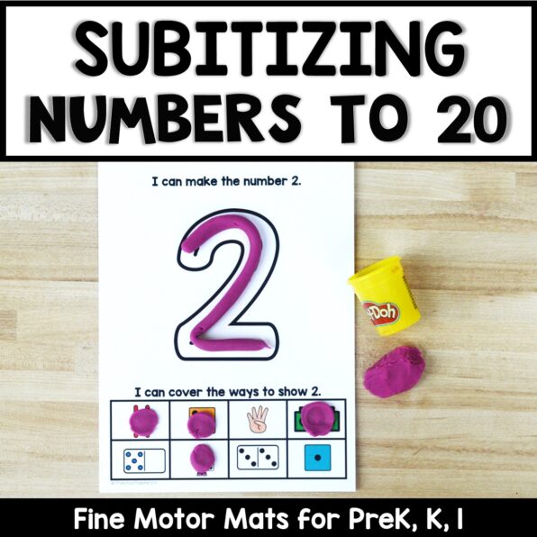 Counting Numbers to 20 Play Dough Mats - Preschool Teacher 101
