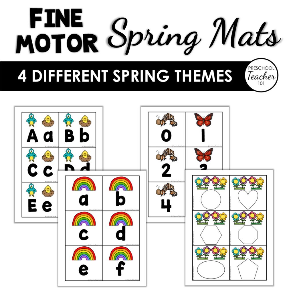 Read Write Build Spring Fine Motor Activities - Preschool Teacher 101