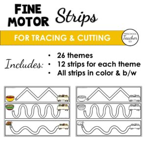 4 Seasons Fine Motor Tracing and Cutting Strips Bundle - Preschool ...