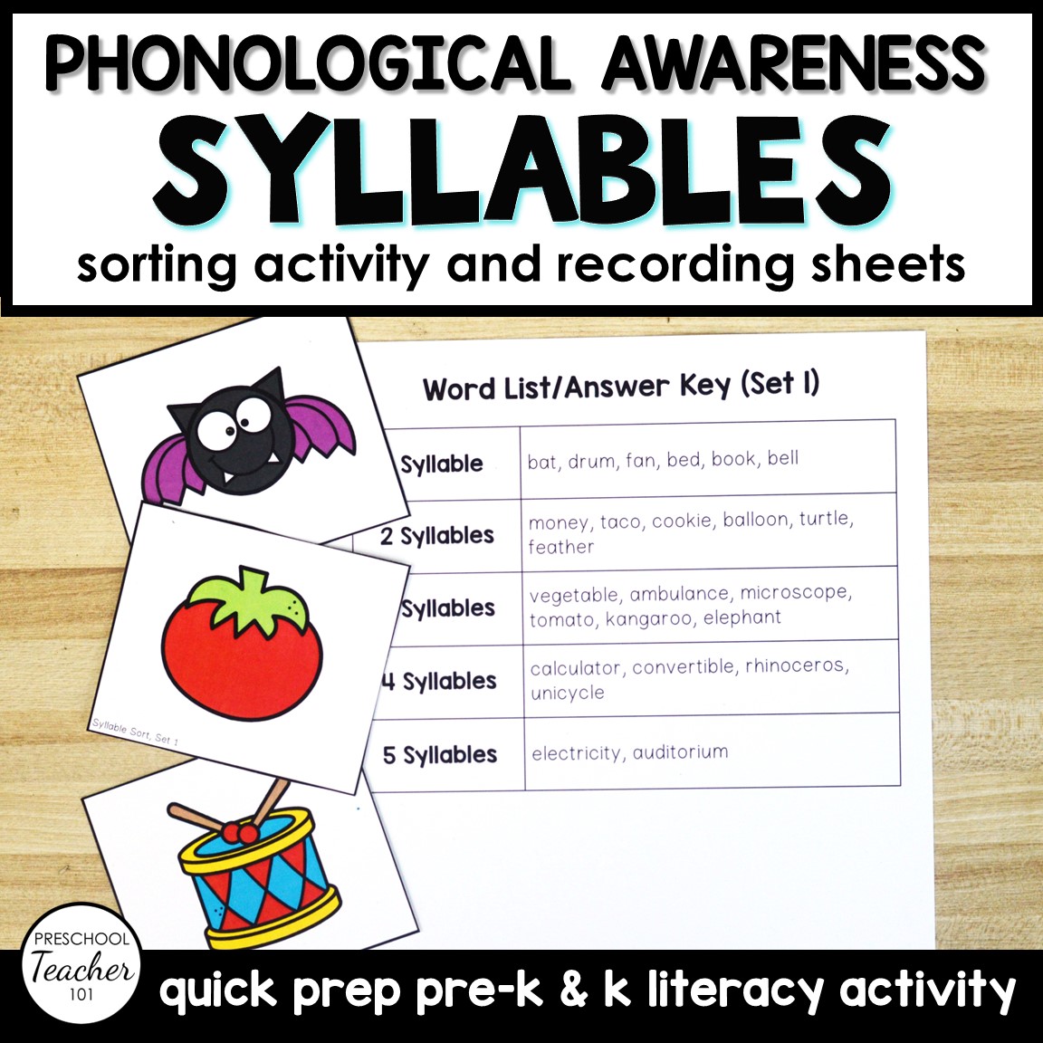 Rhyming Clip Cards - Preschool Teacher 101