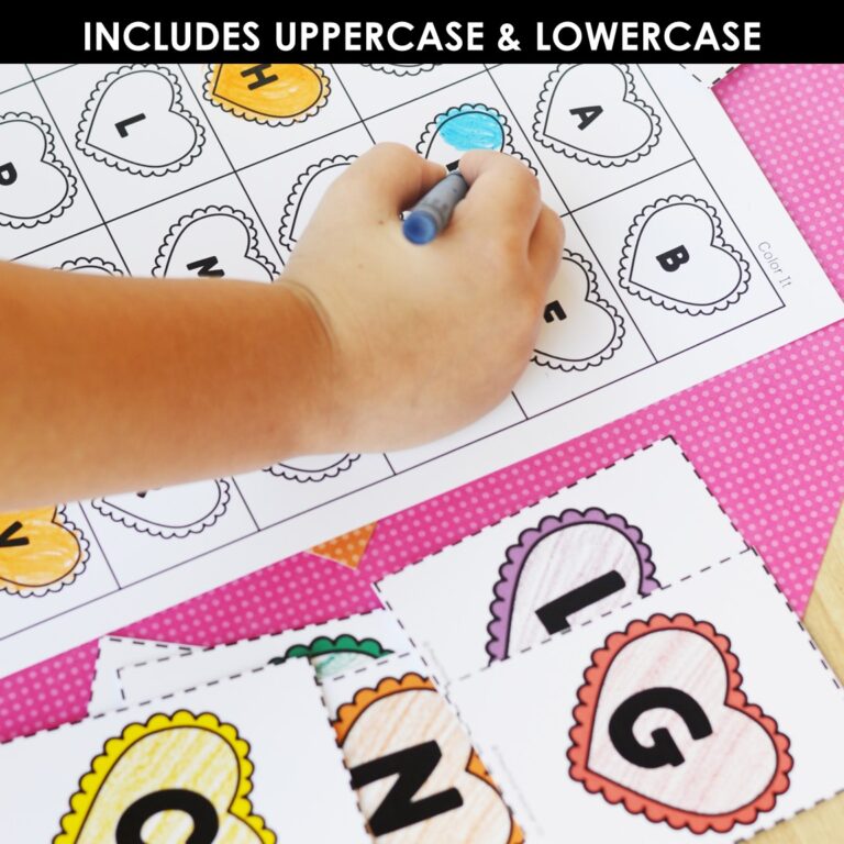 Hearts ABC Scavenger Hunt - Preschool Teacher 101