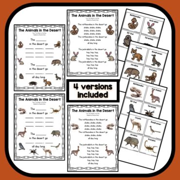 Desert Animals Song Pack - Preschool Teacher 101