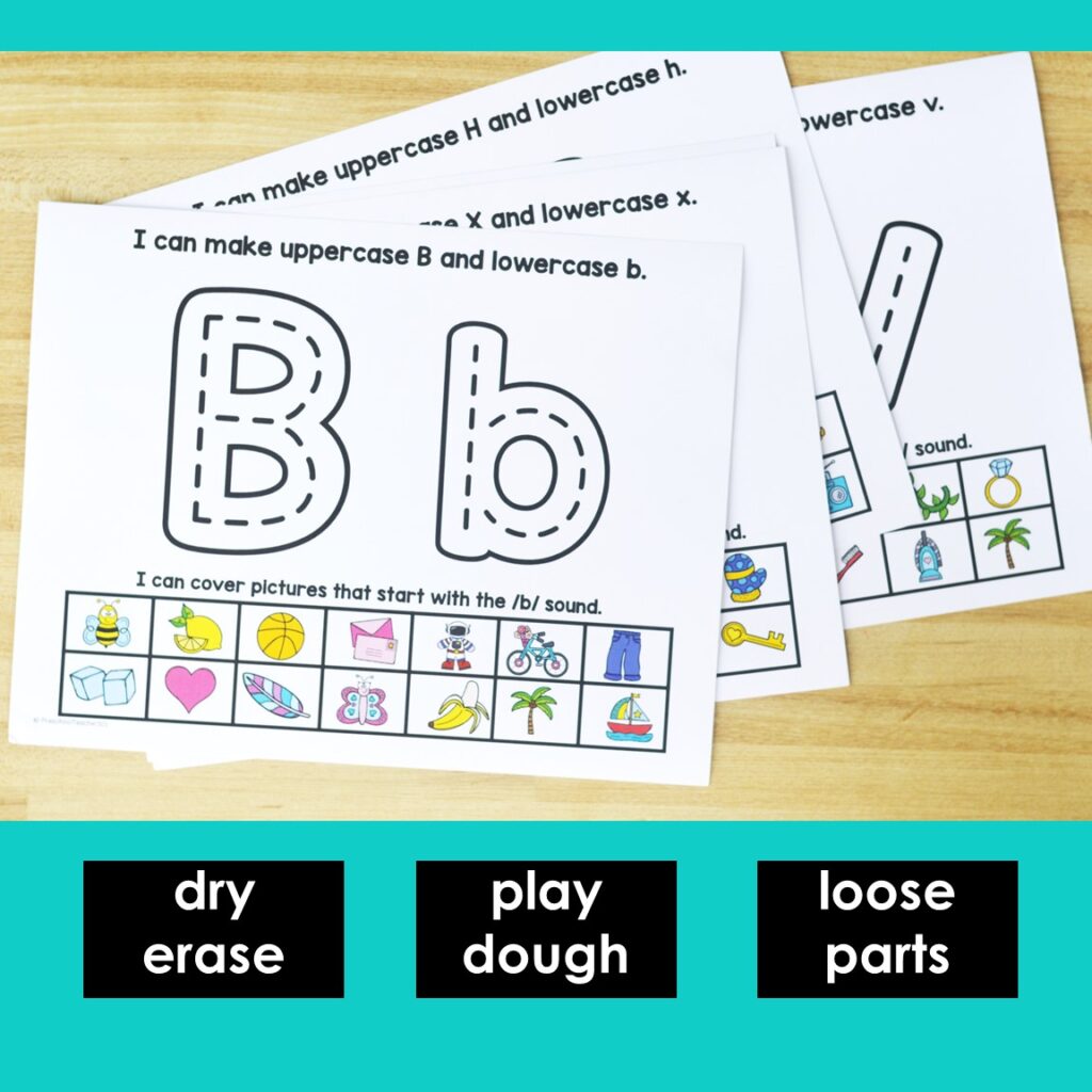 ABC Initial Sounds Fine Motor Mats - Preschool Teacher 101