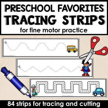 Preschool Favorites Fine Motor and Tracing Strips - Preschool Teacher 101