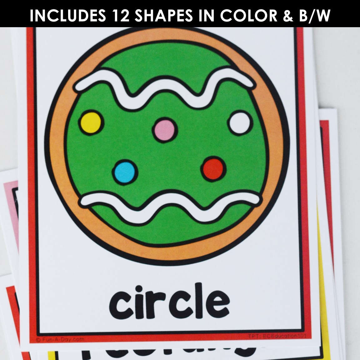 Christmas Cookie Shape Mats - Preschool Teacher 101