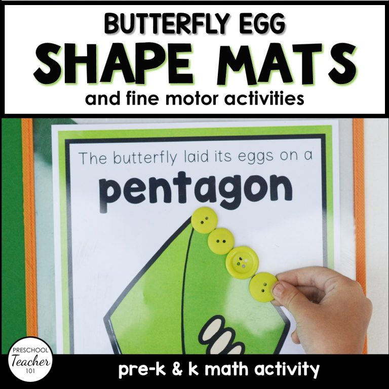 Butterfly Egg Shape Mats - Preschool Teacher 101