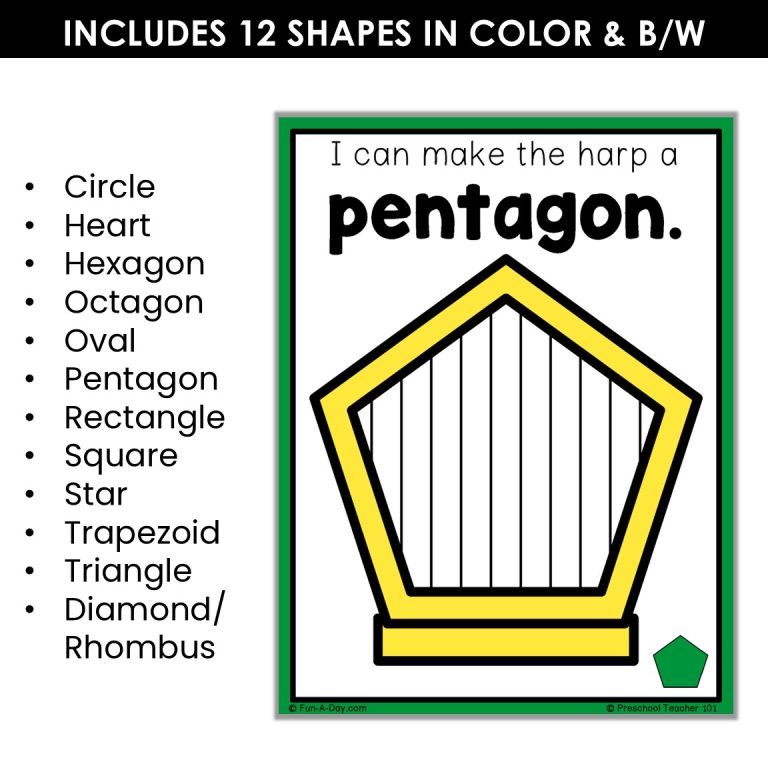 Harp Shape Mats - Preschool Teacher 101