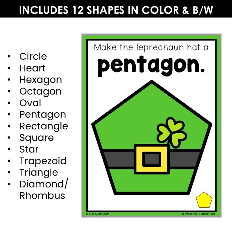 Leprechaun Hat Shape Mats - Preschool Teacher 101