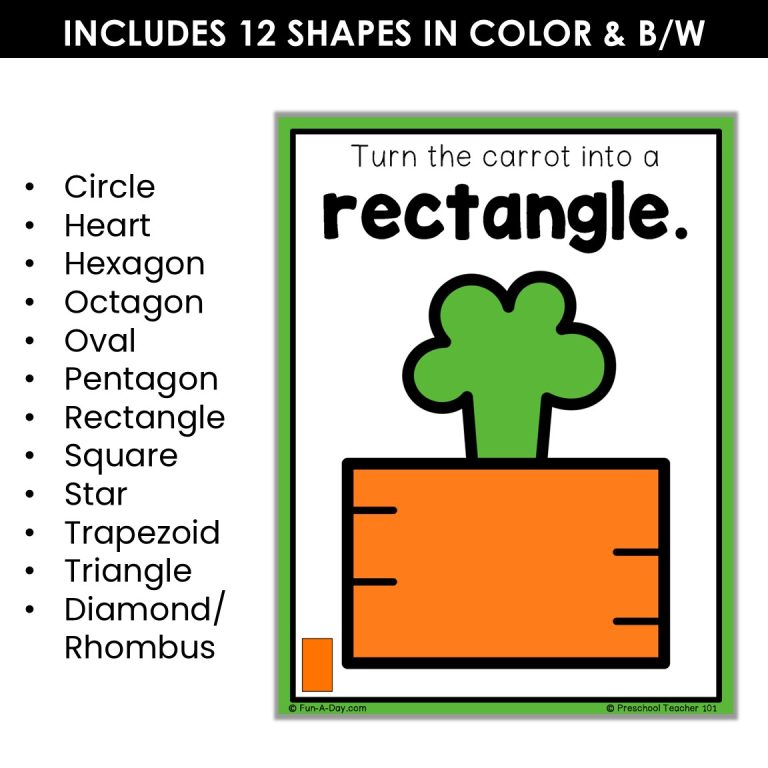 Easter Carrot Shape Mats - Preschool Teacher 101