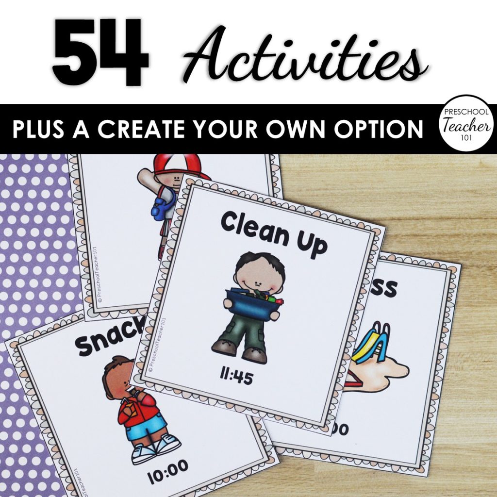 Boho Visual Schedule Cards - Preschool Teacher 101