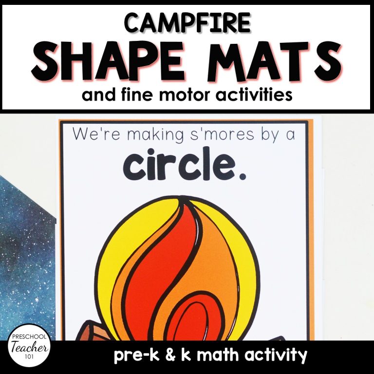 Campfire Shape Mats - Preschool Teacher 101