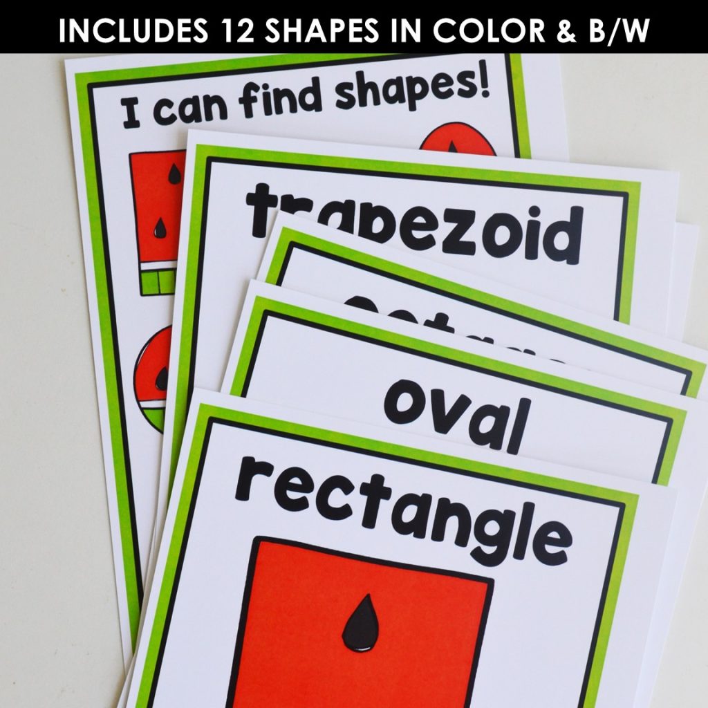 Watermelon Shape Mats - Preschool Teacher 101
