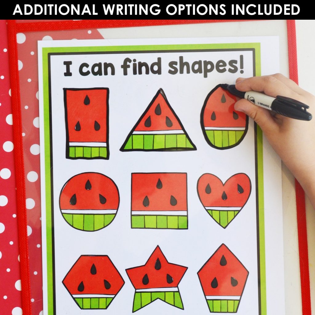 Watermelon Shape Mats - Preschool Teacher 101