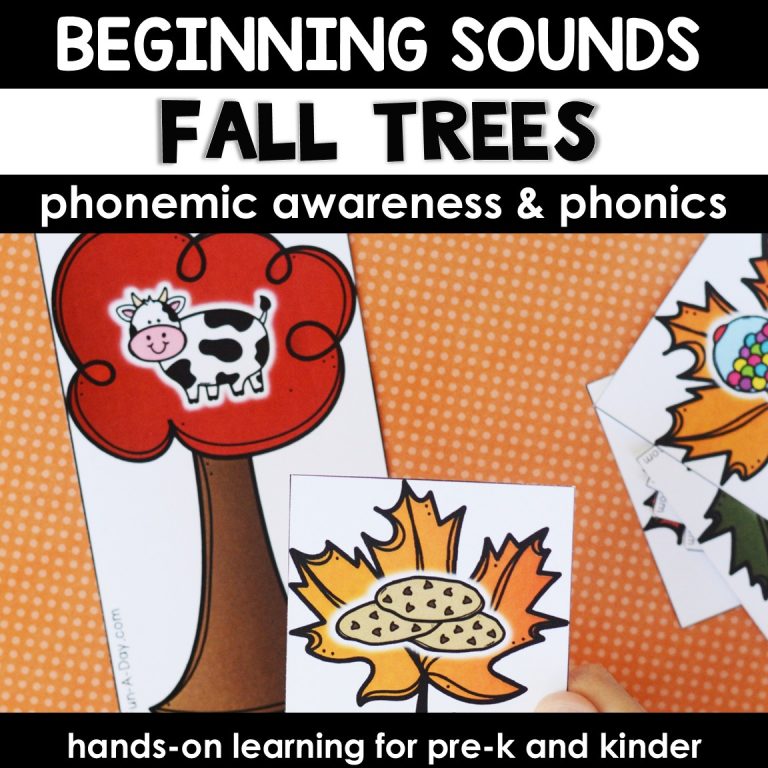 Fall Trees Beginning Sounds Activities - Preschool Teacher 101