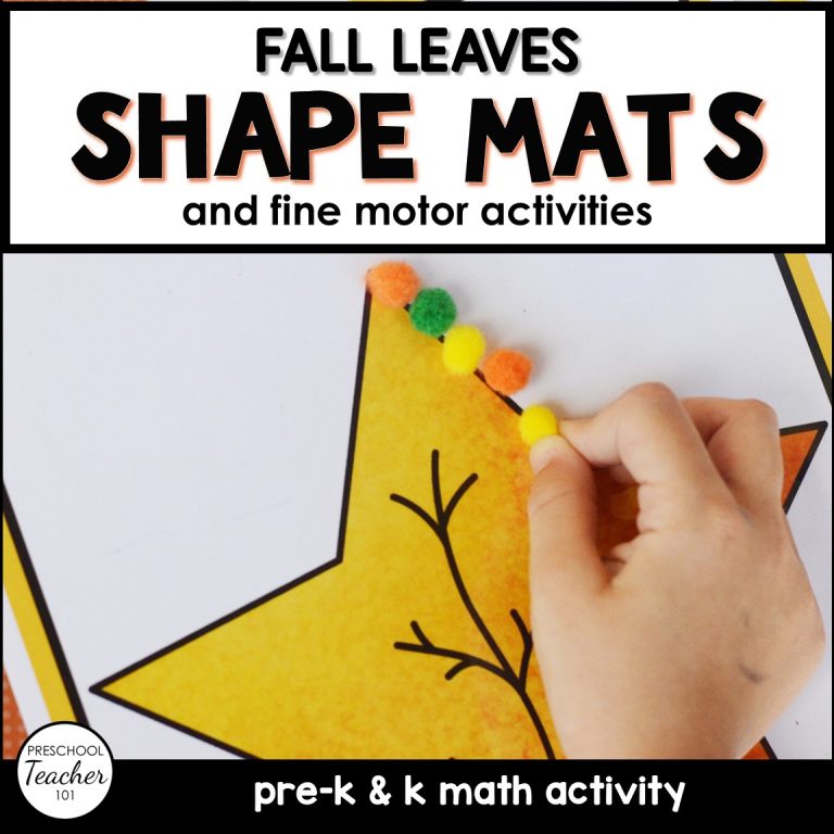 Fall Leaves Shape Mats - Preschool Teacher 101