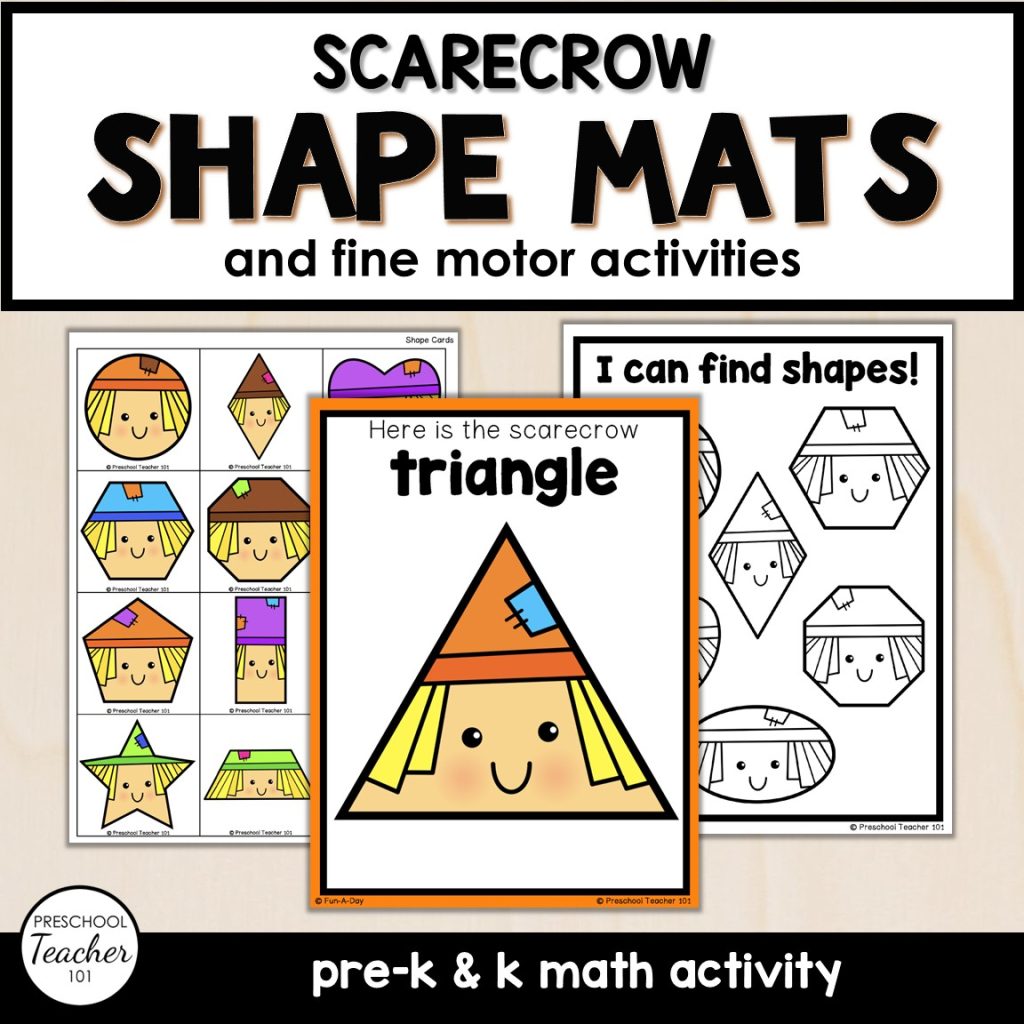 Fall Scarecrow Shape Mats - Preschool Teacher 101