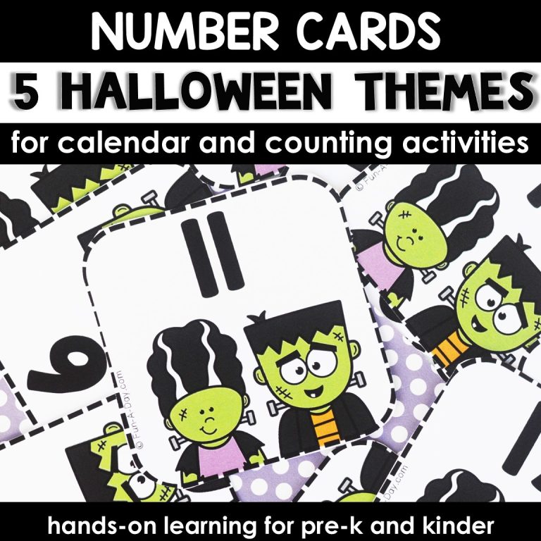 Halloween Calendar and Number Cards - Preschool Teacher 101