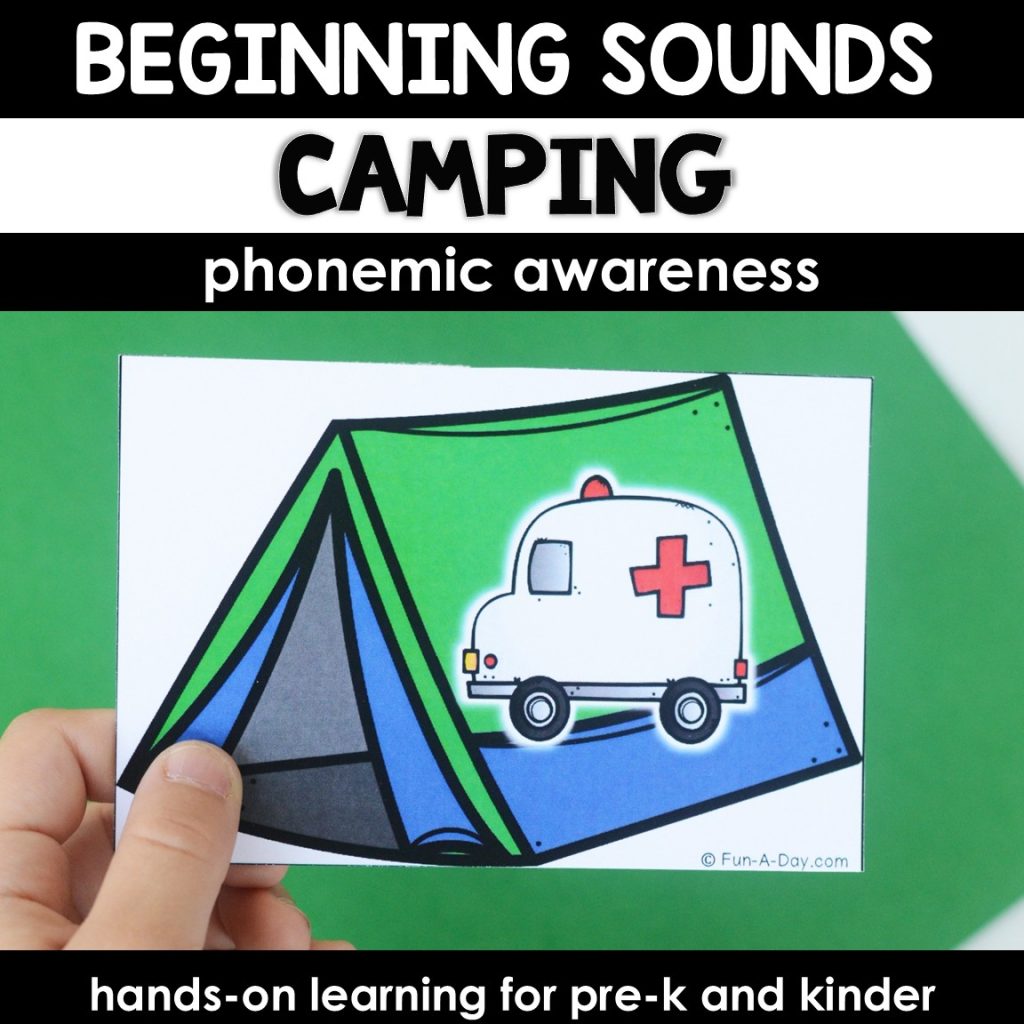 Camping Beginning Sounds Activities - Preschool Teacher 101