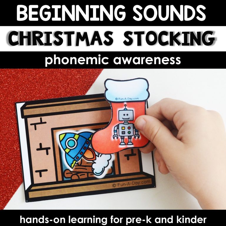Christmas Stocking Beginning Sounds Activities - Preschool Teacher 101
