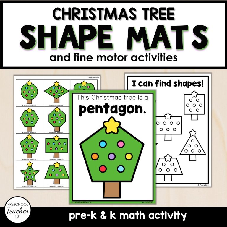Christmas Tree Shape Mats - Preschool Teacher 101