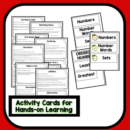 Apple Card Number Sense Activities - Preschool Teacher 101
