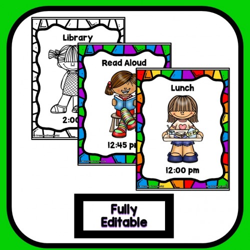 Editable Visual Schedule Cards - Preschool Teacher 101