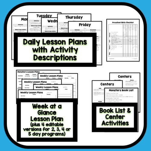 Monster Theme Preschool Classroom Lesson Plans - Preschool Teacher 101