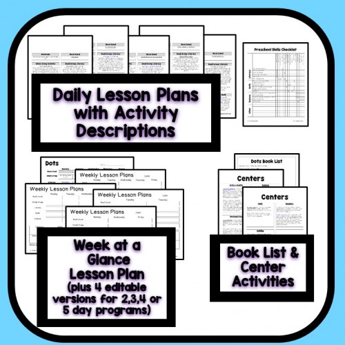 Dots Theme Preschool Classroom Lesson Plans - Preschool Teacher 101