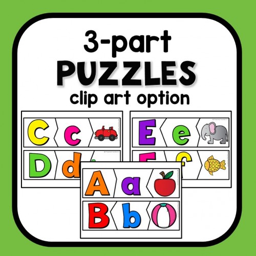 Letter and Sound Matching ABC Puzzles - Preschool Teacher 101